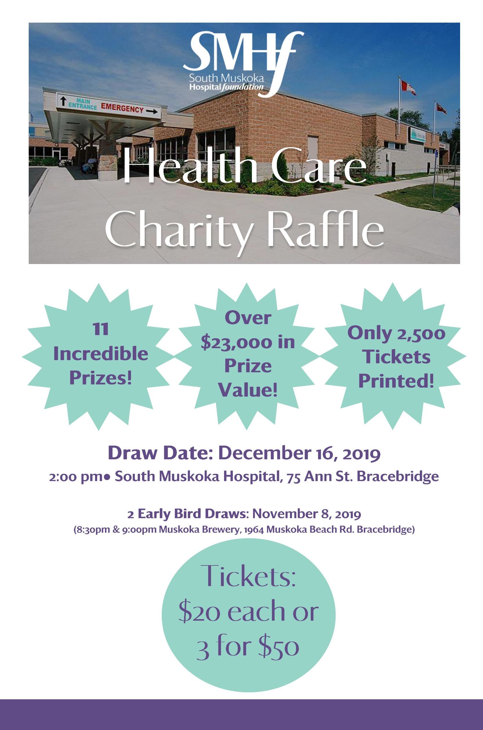 Health Care Charity Raffle – South Muskoka Hospital Foundation